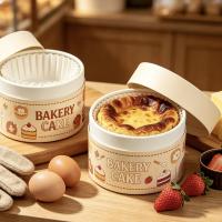 China Customized Food-Grade Baking Cake Dessert Kraft Paper Tube Packaging Luxury Cylinder Cardboard Cheesecake Box Canister for sale