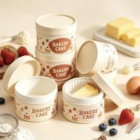 China Customized Food-Grade Baking Cake Dessert Kraft Paper Tube Packaging Luxury Cylinder Cardboard Cheesecake Box Canister for sale