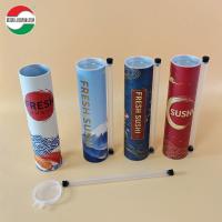 China Custom Eco-Friendly Food Grade Craft Paper Sushi Push Pop Roll Packaging Cylinder Take-away Sushi Roll Tubes Hot Stamping Logo for sale
