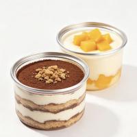 China Round Clear Plastic Cake Packaging Can with Lid for Dessert Tiramisu and Mousse Cake Display for sale