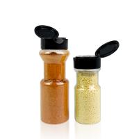 China Salt Pepper Chili Cookie Seasoning Cylinder Container Screw Cap PET Plastic Spice Jar with Screen Printing for Cookware for sale