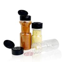 China Salt Pepper Chili Cookie Seasoning Cylinder Container Screw Cap PET Plastic Spice Jar with Screen Printing for Cookware for sale