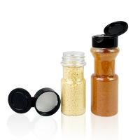 China Salt Pepper Chili Cookie Seasoning Cylinder Container Screw Cap PET Plastic Spice Jar with Screen Printing for Cookware for sale