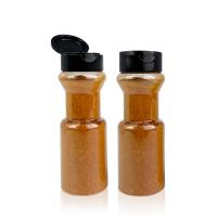 China Salt Pepper Chili Cookie Seasoning Cylinder Container Screw Cap PET Plastic Spice Jar with Screen Printing for Cookware for sale