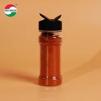 China Salt Pepper Chili Cookie Seasoning Cylinder Container Screw Cap PET Plastic Spice Jar with Screen Printing for Cookware for sale