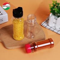 China Salt Pepper Chili Cookie Seasoning Cylinder Container Screw Cap PET Plastic Spice Jar with Screen Printing for Cookware for sale