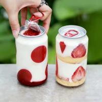China Food Grade PET Plastic Jar and Beverage Can with Customizable Size and Easy Open Lid for Juice and Yogurt for sale