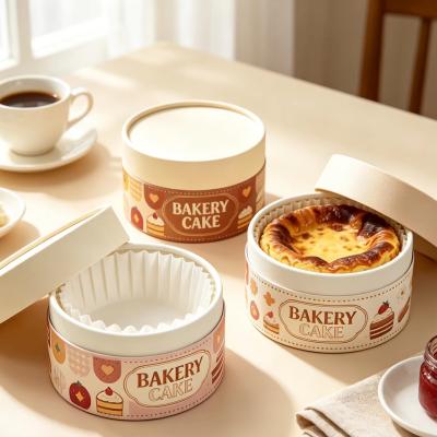 China High Temperature Resistance Food Grade Paper Tube Packaging Custom Canister with Window for Cake Cookies for sale