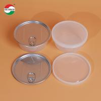 China Food Grade Clear PP Plastic High-Temperature Resistance Bowl Cylinder Jar with Easy Open Lids for Salad Lollipops Canned Food for sale