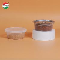China Food Grade Clear PP Plastic High-Temperature Resistance Bowl Cylinder Jar with Easy Open Lids for Salad Lollipops Canned Food for sale