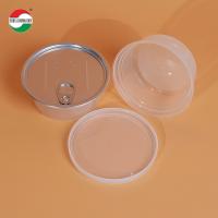 China Food Grade Clear PP Plastic High-Temperature Resistance Bowl Cylinder Jar with Easy Open Lids for Salad Lollipops Canned Food for sale