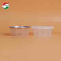 China Food Grade Clear PP Plastic High-Temperature Resistance Bowl Cylinder Jar with Easy Open Lids for Salad Lollipops Canned Food for sale