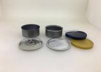 China 65 x 29mm 80ML Cannabis Tinplate Cans With Easy Open End And Plastic Lid For Hemp Packaging for sale