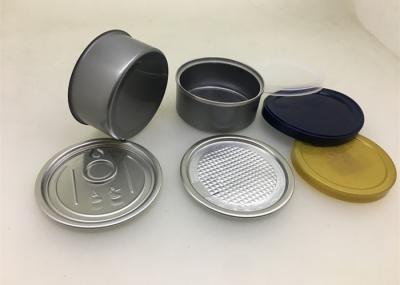 China 65 x 29mm 80ML Cannabis Tinplate Cans With Easy Open End And Plastic Lid For Hemp Packaging for sale
