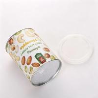 China Food Grade Paper Tube Canister With Peel Off Lid Custom Printed Food Packaging Paper Can for sale