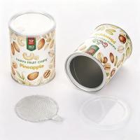 China Food Grade Paper Tube Canister With Peel Off Lid Custom Printed Food Packaging Paper Can for sale