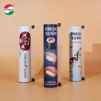 China Custom Printed Push Up Sushi Paper Tube Packaging Food Grade Cylinder Can With Soy Sauce Tube Holder for sale