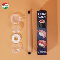 China Custom Printed Push Up Sushi Paper Tube Packaging Food Grade Cylinder Can With Soy Sauce Tube Holder for sale