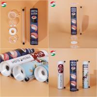 China Custom Printed Push Up Sushi Paper Tube Packaging Food Grade Cylinder Can With Soy Sauce Tube Holder for sale