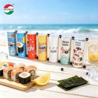 China Short 47mm Height Sushi Push Pop Paper Tube Food Grade Custom Printed Sushi Paper Tube for sale