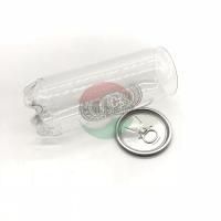 China 500ml Transparent PET Beverage Cans with Aluminum Lids - Food Grade Plastic Soda Containers 345ml Capacity for sale