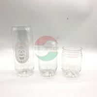China 500ml Transparent PET Beverage Cans with Aluminum Lids - Food Grade Plastic Soda Containers 345ml Capacity for sale