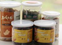 China Food Grade PET Plastic Jars 100ml 200ml 300ml with PE Lid and Aluminum Metal Lid for sale