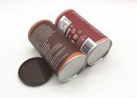 China Food Grade Airtight Paper Cans Packaging / Empty Round Paper Tube for sale