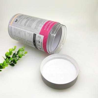 China Eco Friendly Airtight Protein Powder Plastic Jar Cardboard Tube 113mm 209mm for sale