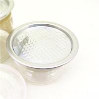 China FDA Clear Plastic Cylinder 50ml Dried Cans Aluminum Peel Off Food Jar 53mm for sale
