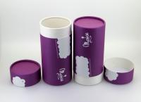 China Purple Empty Paper Can Packaging for Promotional Gift Package and Tea for sale