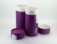 China Purple Empty Paper Can Packaging for Promotional Gift Package and Tea for sale