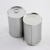 China No Printing Silver Round Tin Plate Cans 73mm 99mm 127mm for Canned Food with Airtight Cap for sale
