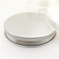China 100ml Clear Plastic Cylinder With Aluminum Lid / Empty Cosmetic Jars for sale