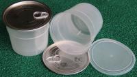 China Transparent Food Grade PP Material Cup Shape Cans - 99mm Diameter 450ml Capacity with Aluminum Easy Open End for sale