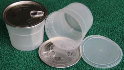 China Transparent Food Grade PP Material Cup Shape Cans - 99mm Diameter 450ml Capacity with Aluminum Easy Open End for sale