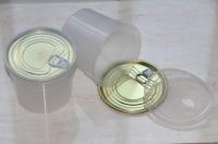 China Food Grade PP Plastic Container 99mm Diameter 450ml Capacity with Transparent Cap - BPA Free FDA SGS Certified for sale