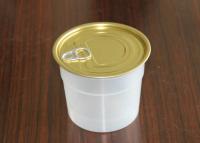 China Small Cup Shape PP Food Packaging Jar 99mm 450ml with Easy Open Aluminum Cap for Powder Foods for sale