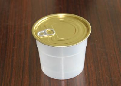 China Small Cup Shape PP Food Packaging Jar 99mm 450ml with Easy Open Aluminum Cap for Powder Foods for sale