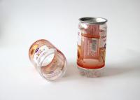 China Custom PET Beverage Cans 355ml with 4-Color Printing - 57mm Diameter Transparent Juice Bottles for sale