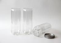 China Clear Plastic Sprite Beverage Cans with Easy Open Aluminum Lid - 250ml, 355ml, 500ml Capacity Options - 57mm Diameter Food Grade PET Packaging for sale
