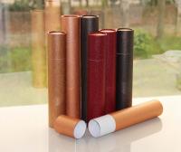 China Classical Leather Surface Cardboard Paper Cans Packaging 40mm to 225mm Diameter SGS Certified for sale