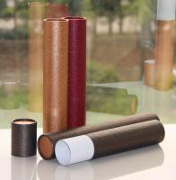 China Classical Leather Surface Cardboard Paper Cans Packaging 40mm to 225mm Diameter SGS Certified for sale