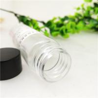 China Clear PET Plastic Cylinder Bottle 40ml 50ml Mini Jar 33mm Height Food Grade for sale
