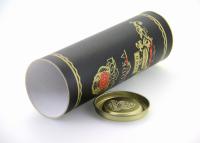 China Food Grade Paper Tube Packaging 53-124mm Diameter with Custom Printing and Movable Tin Lid for sale