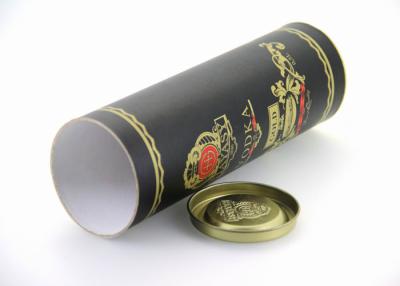 China Food Grade Paper Tube Packaging 53-124mm Diameter with Custom Printing and Movable Tin Lid for sale