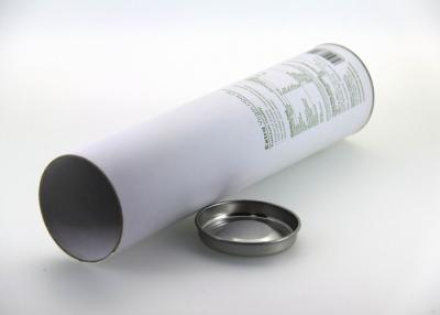 China Food Grade Kraft Paper Tube Packaging 53-124mm Diameter with Custom Printing and Movable Tin Lid for sale