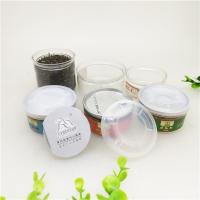 China 1.5oz OEM Private Label Clear Plastic Cylinder / Plastic Spice Jars With Booklet for sale