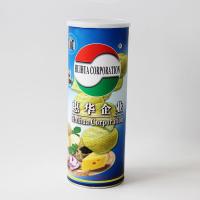 China 65mm & 72.9mm Diameter Peel Off Foil Sealed Embossing Paper Composite Cans for Chips and Snack Foods for sale
