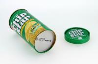 China 65mm & 72.9mm Diameter Peel Off Foil Sealed Embossing Paper Composite Cans for Chips and Snack Foods for sale